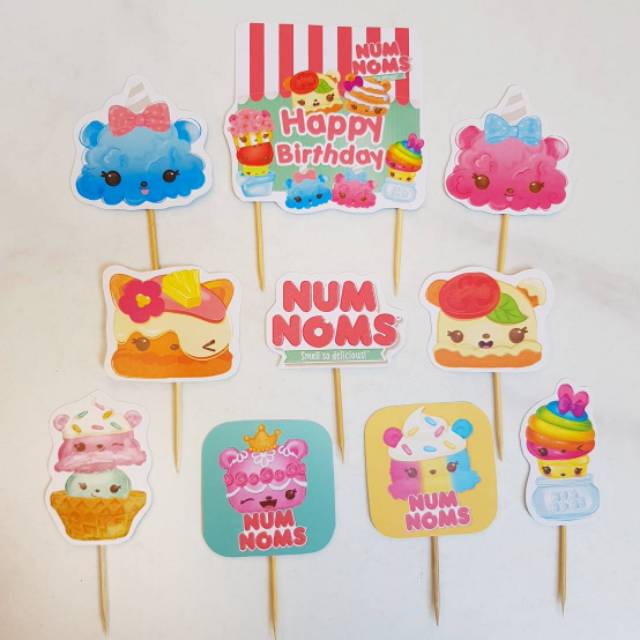 Jual Cake Topper Num Noms 1 set | Shopee Indonesia