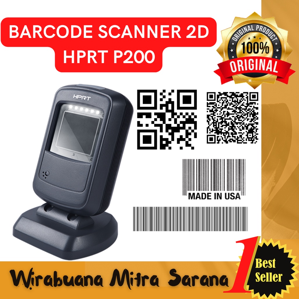 Jual BARCODE SCANNER 2D HPRT P200 IMAGER 1D & 2D SCAN QR CODE ( USB ...