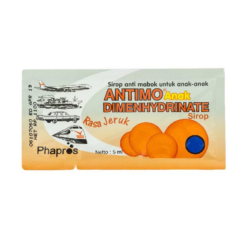 Jual ANTIMO ANAK RASA JERUK ANTI MABUK PERJALANAN ANAK SACHET 5ML ...