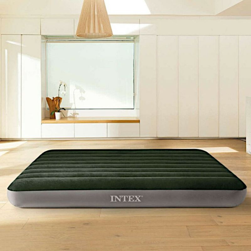 Jual Kasur Tiup Queen 64763 Intex Kasur Queen BUILT IN FOOT PUMP ...