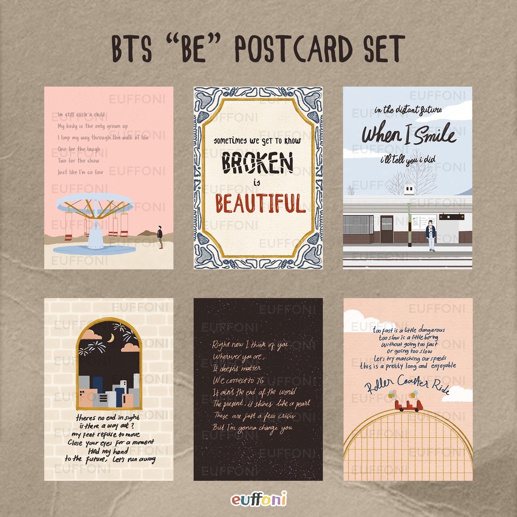 Jual BTS BE Postcard SET/ BTS Wall decoration / Dekorasi dinding BTS ...