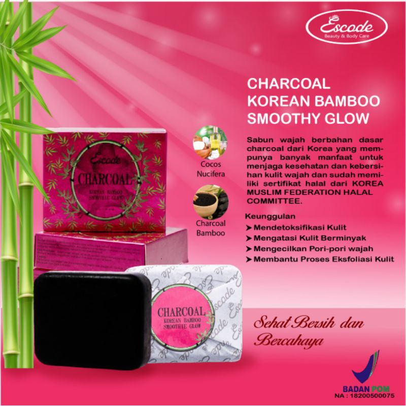 Jual Escode Charcoal soap korean bamboo (sabun muka) | Shopee Indonesia