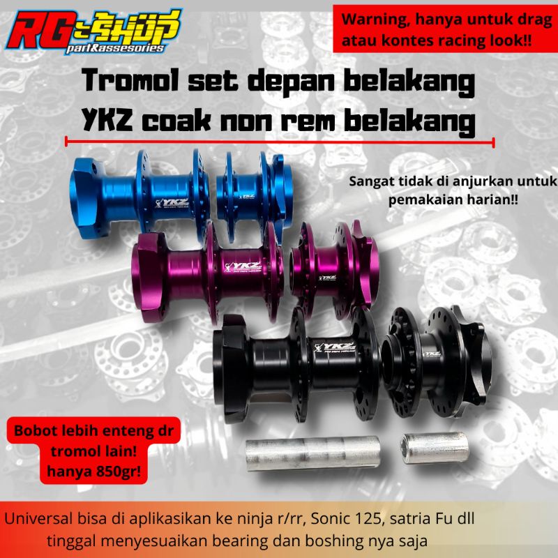Jual tromol depan belakang balap drag kontes coak slot non rem ykz ...