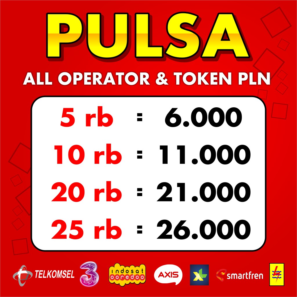 Jual [PROMO] Pulsa Reguler dan Token PLN Nominal Kecil | Shopee Indonesia