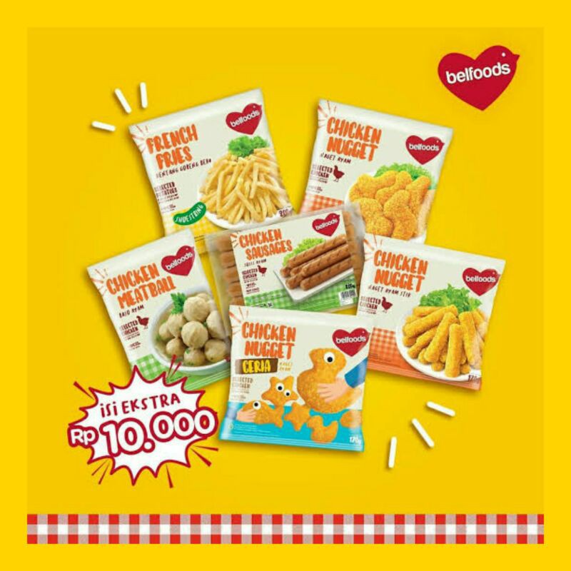 Jual Nugget kentang sosis belfoods single pack favorite | Shopee Indonesia
