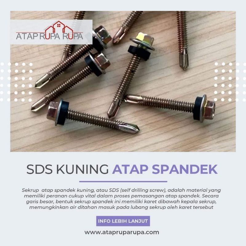 Jual Sekrup kuning atap spandek 7cm | Shopee Indonesia