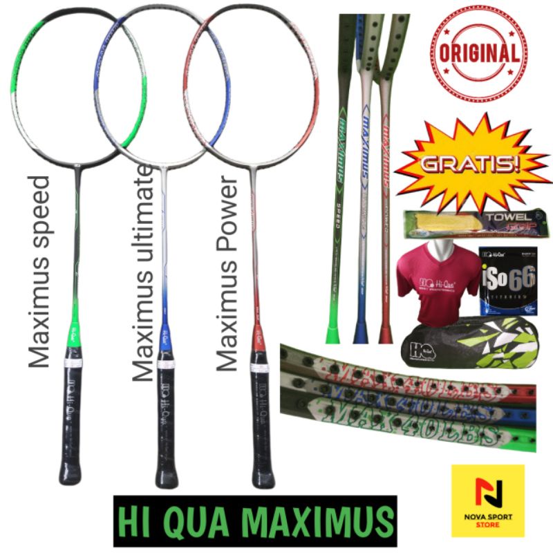 Jual RAKET BADMINTON HI QUA MAXIMUS | Shopee Indonesia