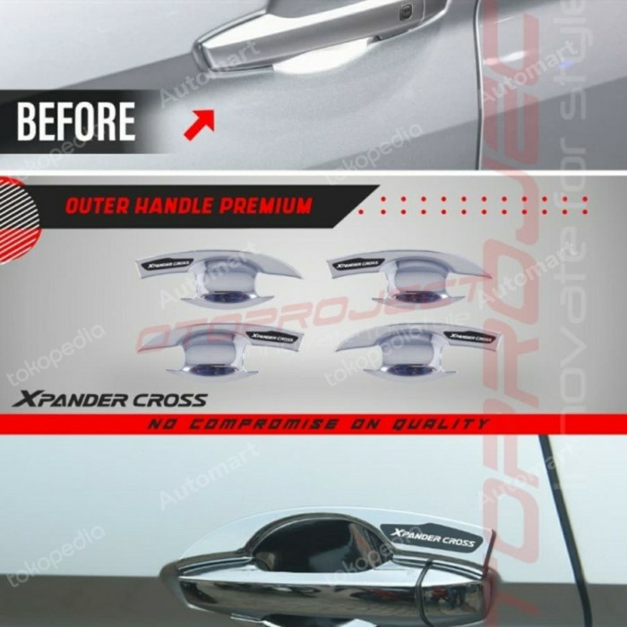 Jual outer handle / mangkok pintu premium chrome otoproject Xpander cross | Shopee Indonesia