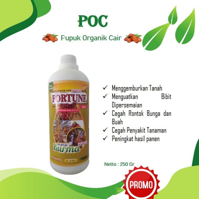 Jual Pupuk Buah Kurma Agar Cepat Berbuah, Poc Fortune Untuk Tanaman Agar Cepat Panen 1 Liter ...