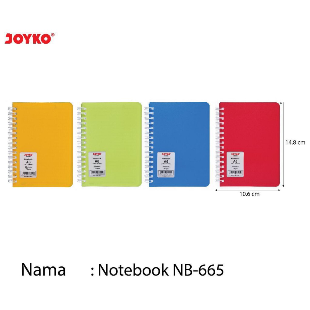 Jual Ruled Notebook Diary Agenda Buku Catatan Bergaris Joyko A6 Nb-665 60 Lembar | Shopee Indonesia