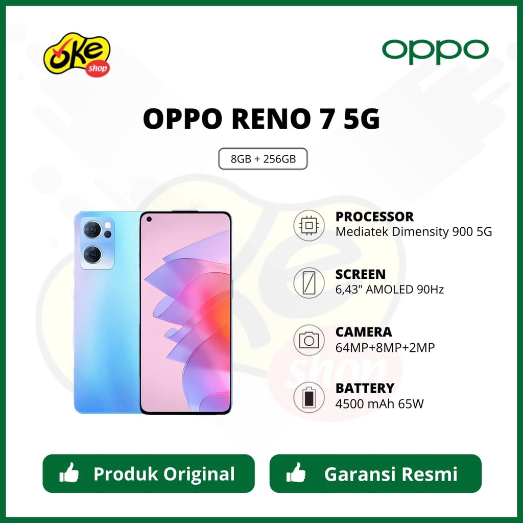 Jual Oppo Reno 7 5G Smartphone (8GB / 256GB) | Shopee Indonesia
