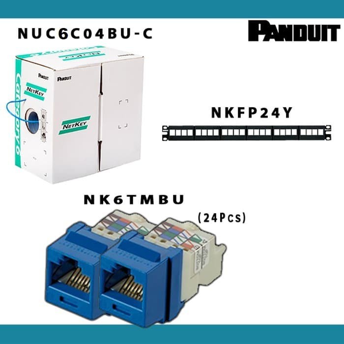 Jual Panduit NUC6C04BU-FE (1Pcs) + NKFP24Y (1Pcs) + NK6TMBU (24Pcs ...