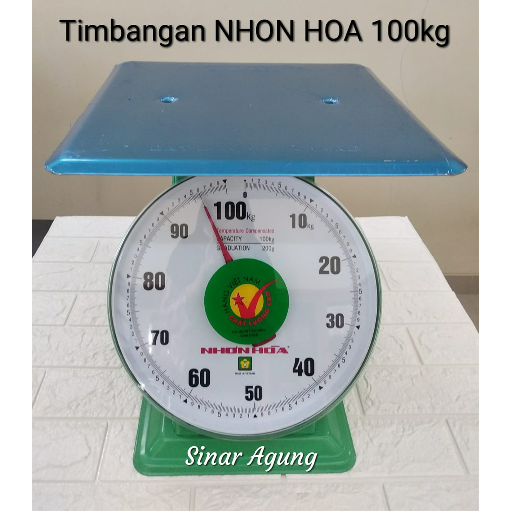 Jual TIMBANGAN ANALOG/ JARUM NHON HOA 100KG ASLI VIETNAM | Shopee Indonesia