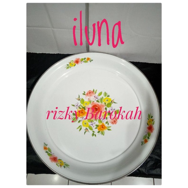 Jual Baki enamel 50cm/nampan 50cm/Round tray 50cm | Shopee Indonesia