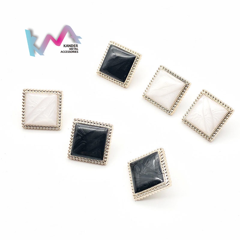 Jual KANDER Plastic Button 18mm Tampilan Mewah Kotak YJX-001 | Shopee ...