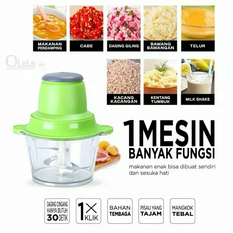 Jual ALAT PENGGILING BUMBU FOOD CHOPPER / HAND BLENDER PRESS CAPSULE ...