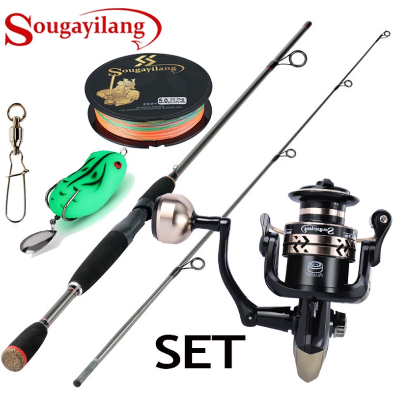 Jual Sougayilang Joran Pancing Set Alat Pancing 2 Sections 1.8m Spining Fishing Rod with Fishing ...