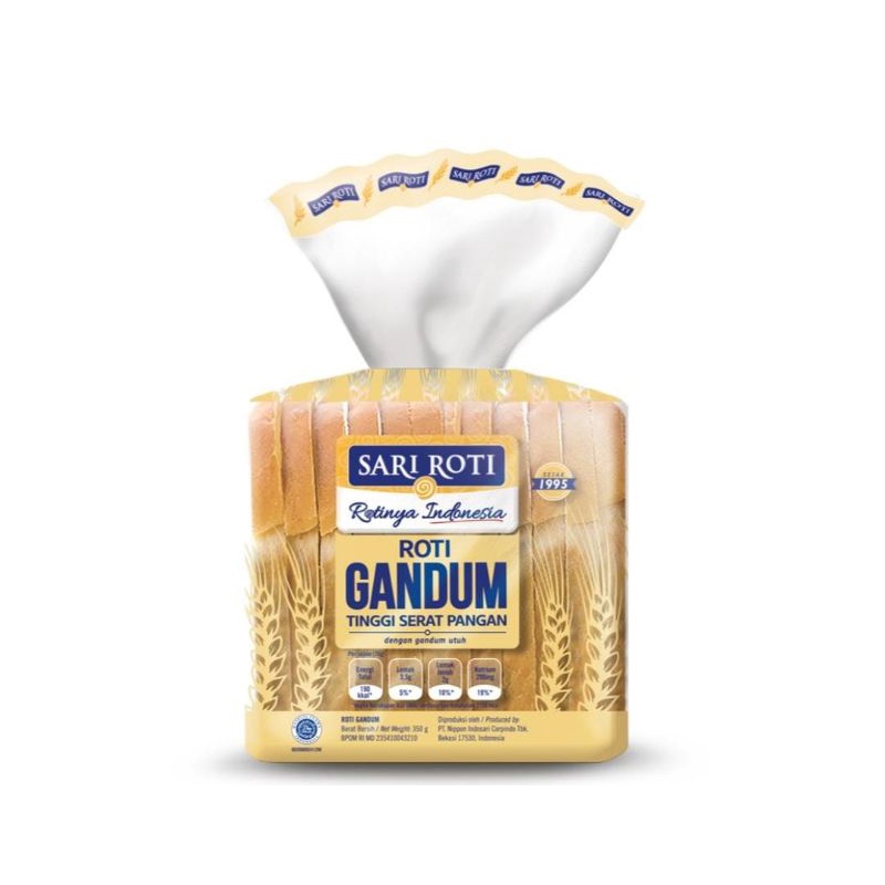 Jual SARI ROTI Roti Tawar Gandum 350 gr | Shopee Indonesia