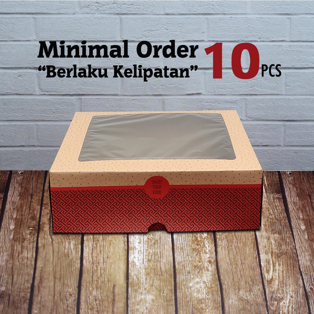 Jual Dus Box Kue Tart / Dus Kue Caesar Lux Brown Ukuran 22 x 22 cm ...