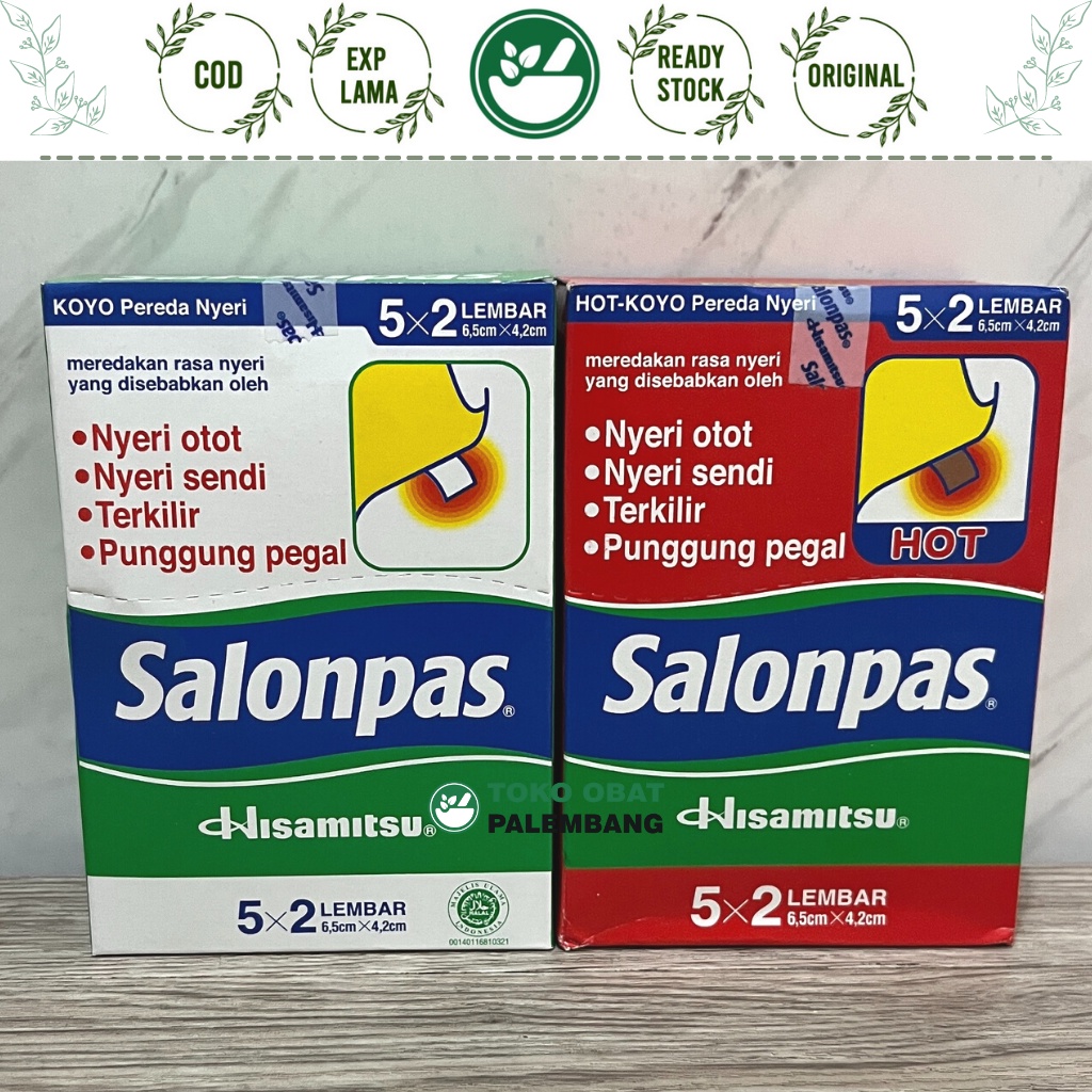 Jual 1BOX SALONPAS KOYO 10X5X2 LEMBAR BIRU & MERAH KOYO SALONPAS ...