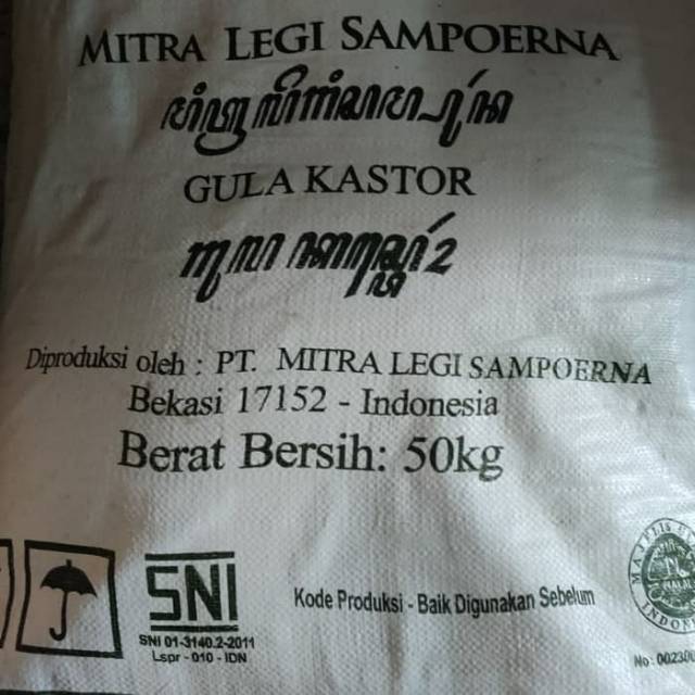 Jual Gula Halus Castor / Gula Kastor / Caster Sugar Mitra Legi MLS 50kg ...