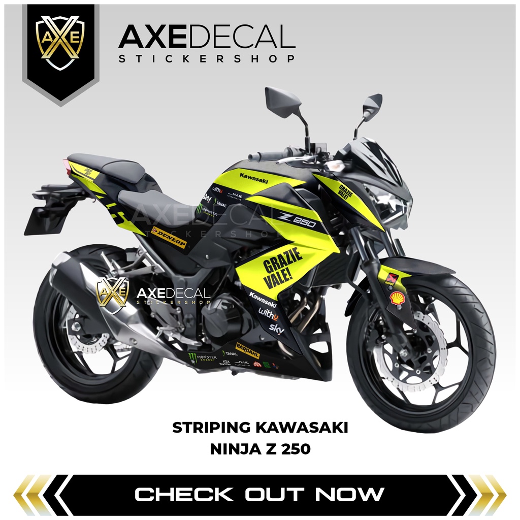 Jual Striping Ninja 250 Grazie Vale / Stiker Motor Kawasaki Ninja Z250 ...