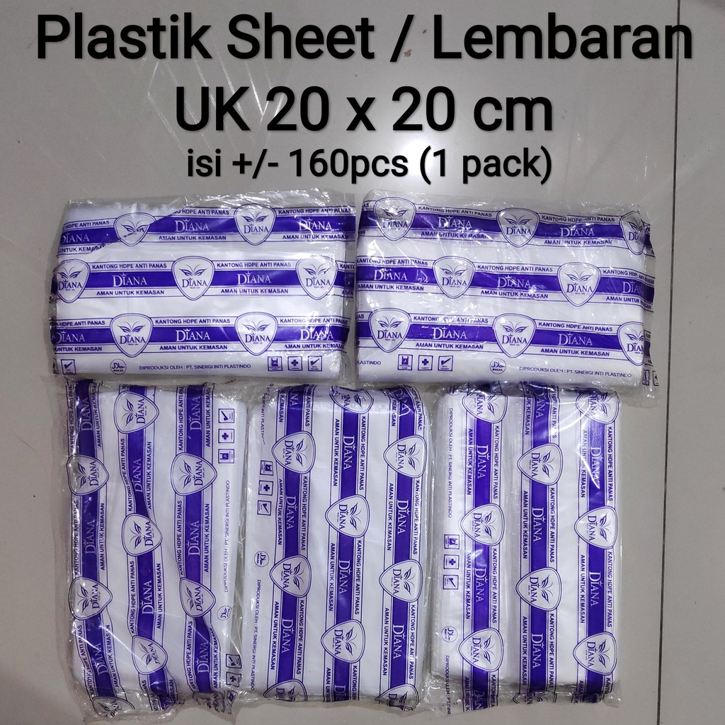 Jual Plastik Sheet uk.20x20 Plastik Lembaran Plastik Alas Nasi Plastik ...