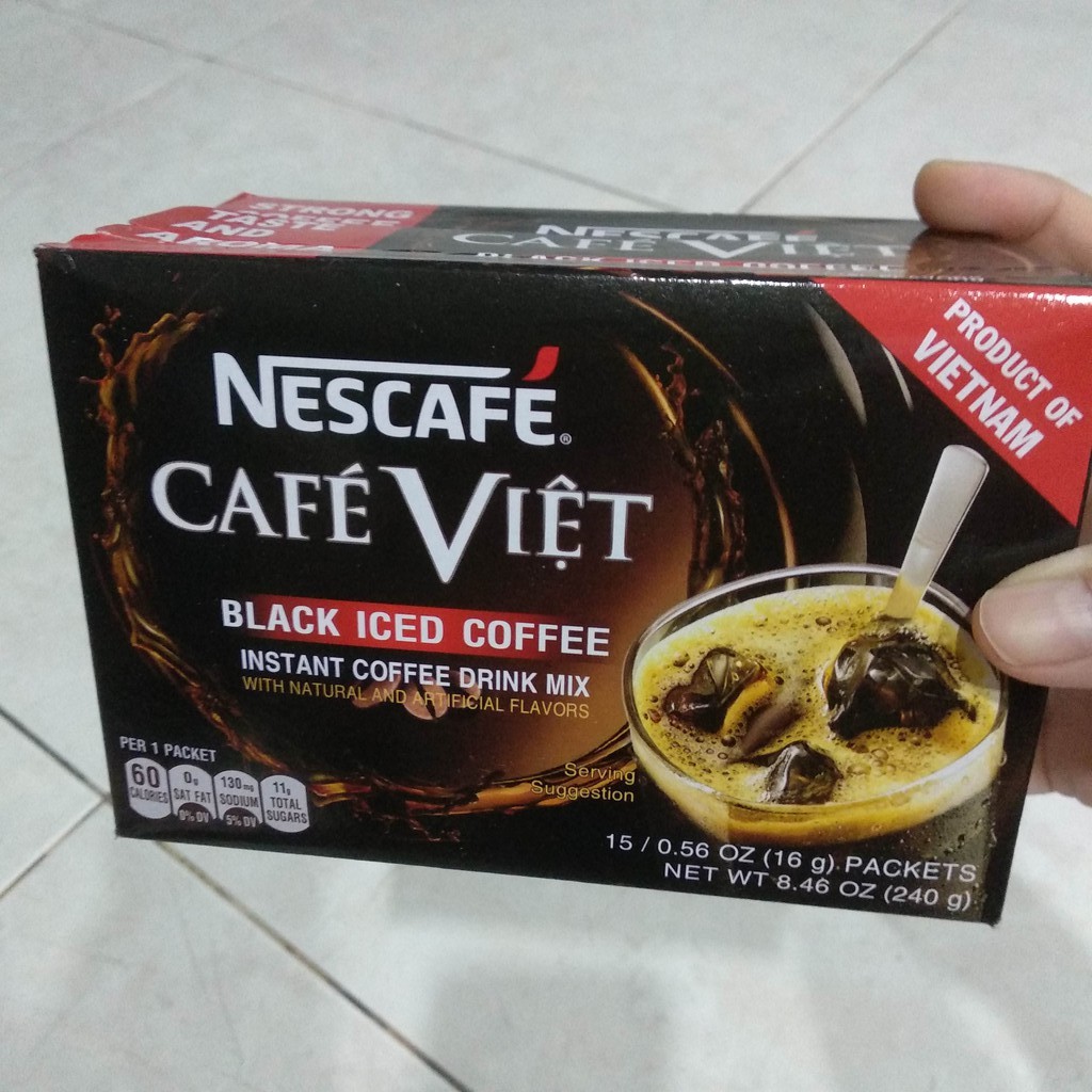 Jual Nescafe Cafe Viet Black Iced Coffee Instant Coffee 15 Packets ...