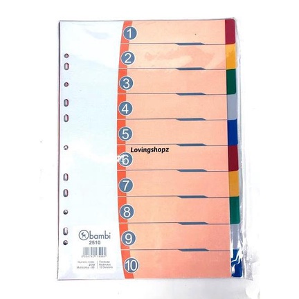 Jual Pembatas Binder Ukuran Folio /F4 Bambi,Divider Bambi 2510 Terlaris ...