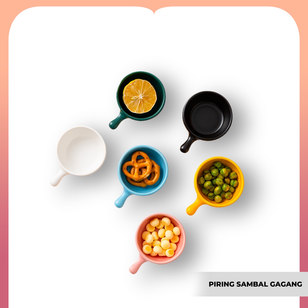 Jual Piring Gagang Saus Keramik / Piring sambal Keramik mini / Piring ...