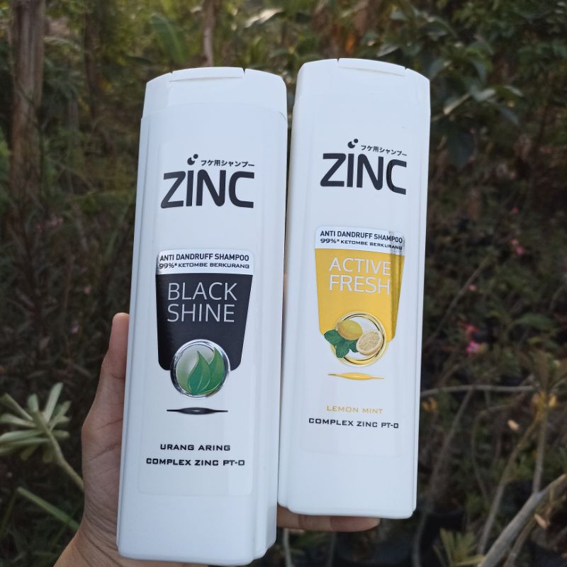 Jual Zinc Shampoo 340 ml Black Shine // Active Fresh | Shopee Indonesia