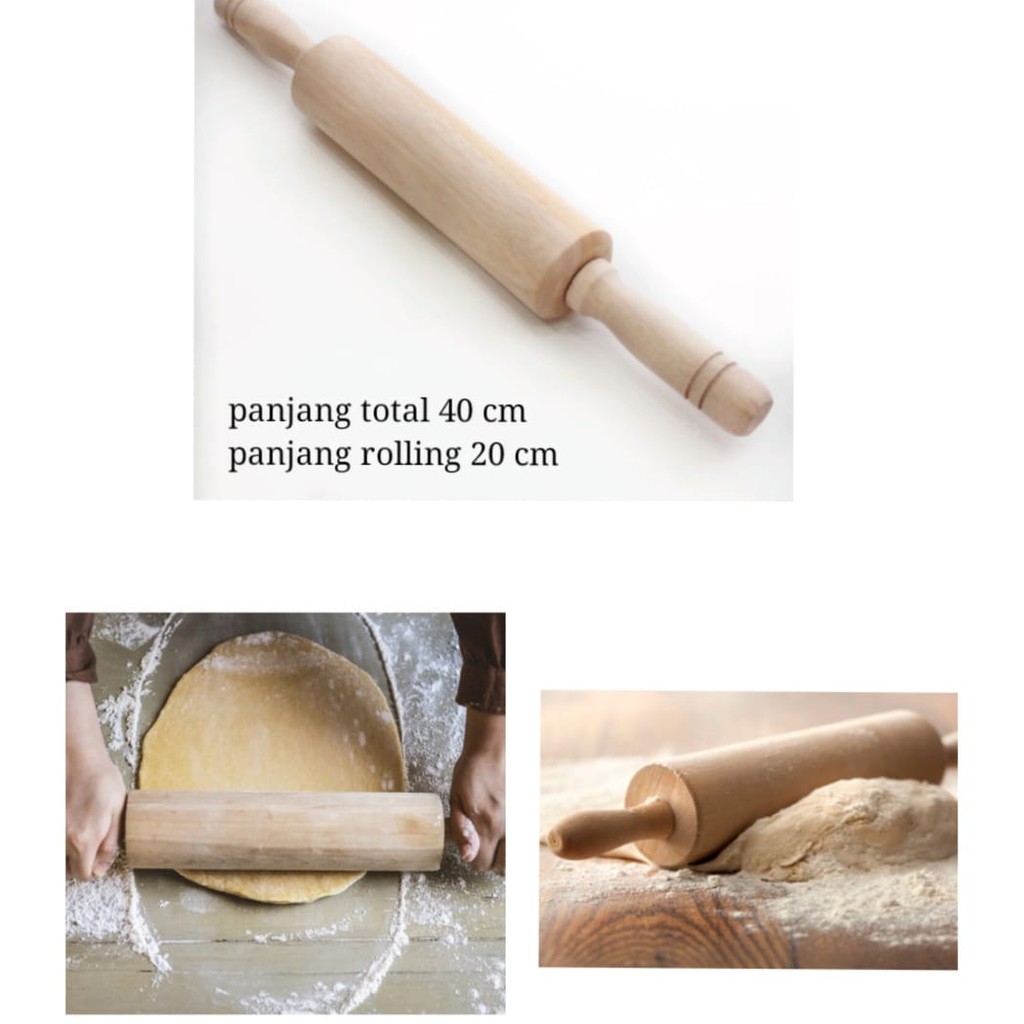 Jual rolling kayu penggiling adonan / roll kayu besar | Shopee Indonesia