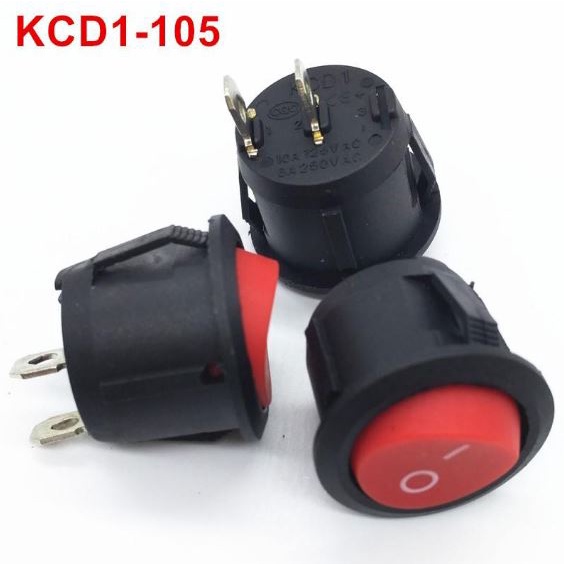 Jual KCD1-105 20mm Snap In Round Rocker Switch SPST Tombol Saklar ON ...