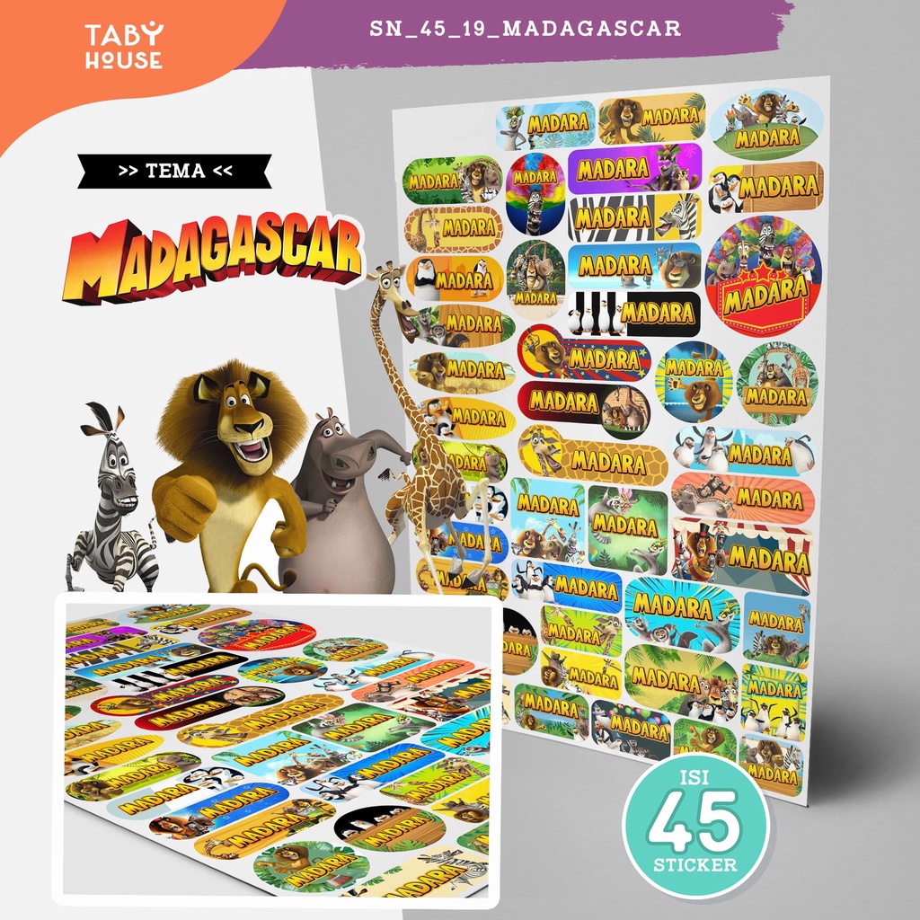 Jual Sticker nama Animasi movie - 45 pcs (BIG HERO 6, HOW TO TRAIN ...