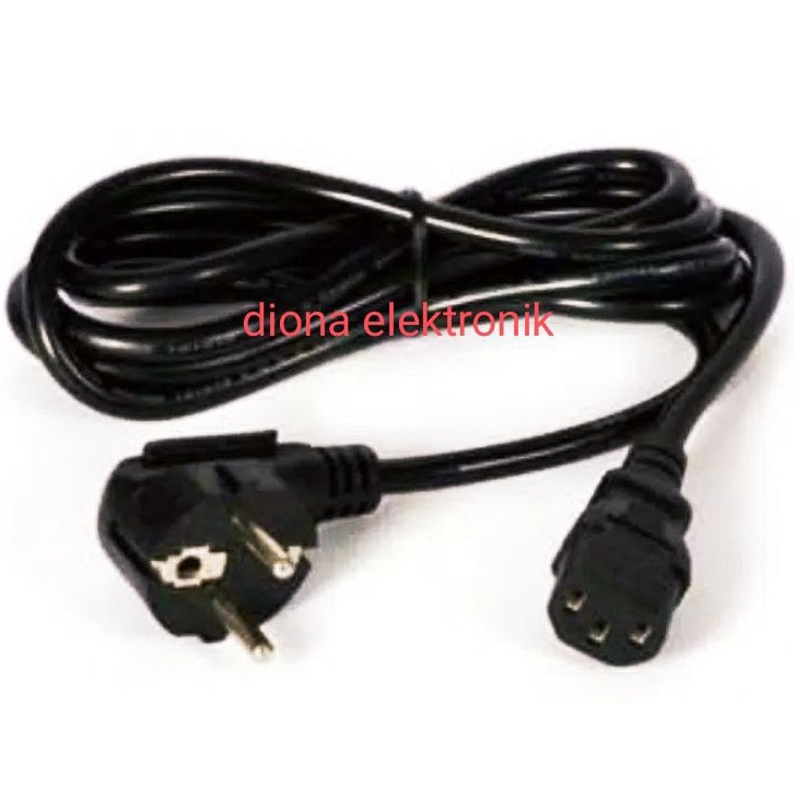 Jual kabel listrik AC power monitor 3 lubang pin | Shopee Indonesia