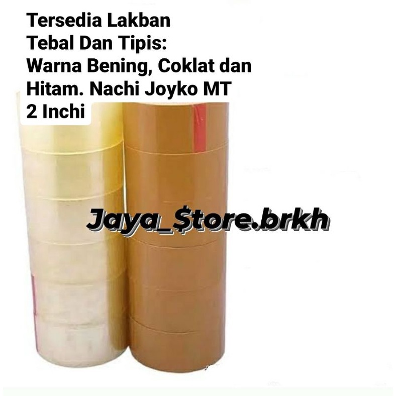 Jual Isolasi Tebal Besar / Lakban Tebal Tipis Besar Bening Coklat Hitam 2 Inchi Joyko Nachi MT ...