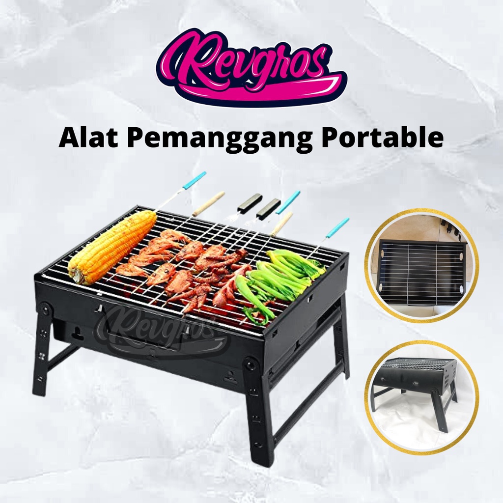 Jual PEMANGGANG PORTABLE BBQ / ALAT BAKAR SATE / PEMANGGANG SOSIS ...