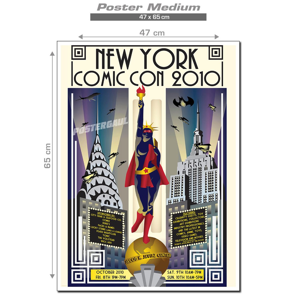 Jual Poster Medium REPRODUKSI PLAKAT EVENT : NEW YORK COMIC CON 2010 # ...