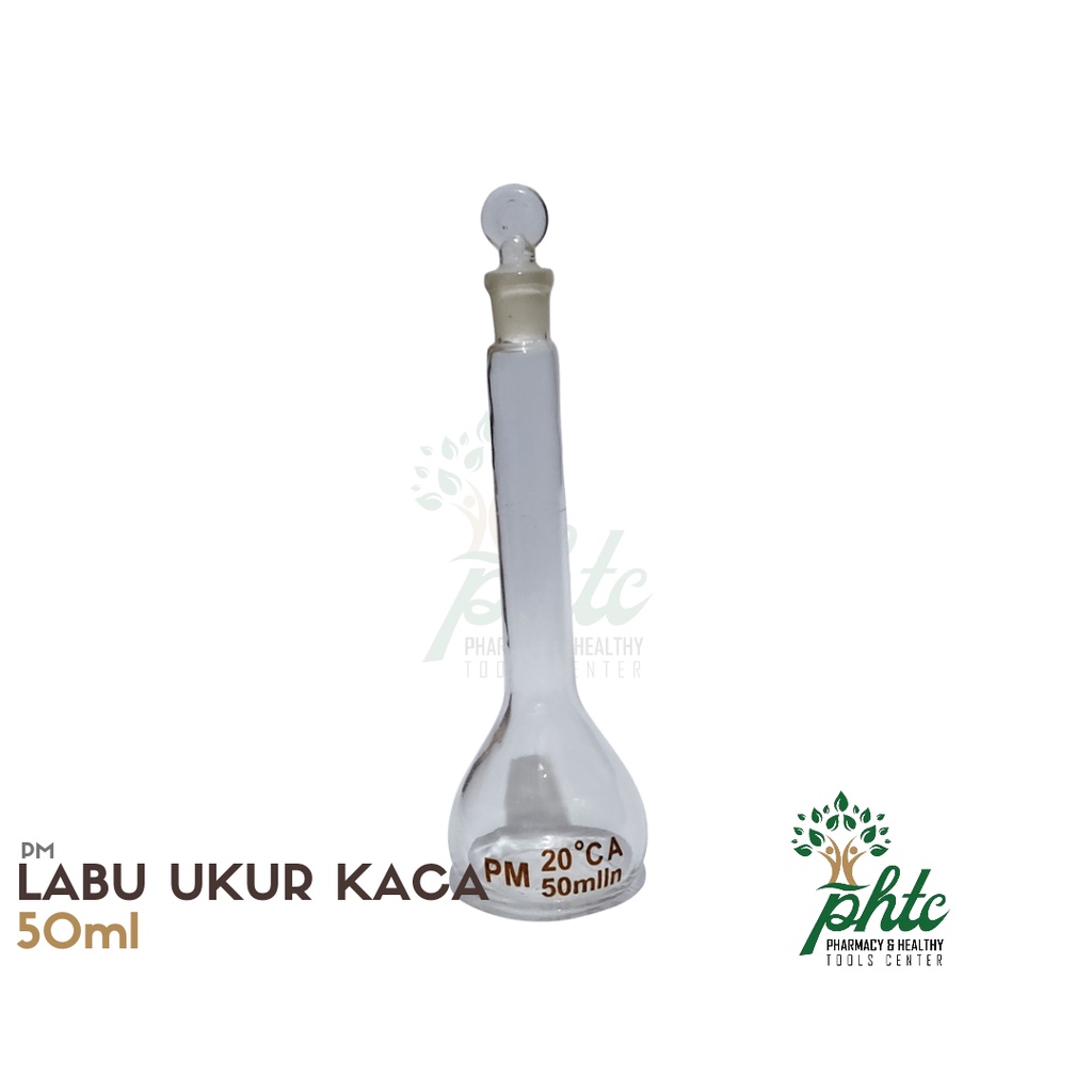 Jual PM Labu Ukur 50ml l Labu Takar Kaca l Labu Volume 50 ml Kaca ...