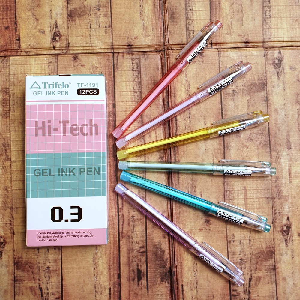 Jual 6 Pcs Pen - Pulpen - Gelpen - Ballpoint Semi Gel Trifelo Hi-Tech ...