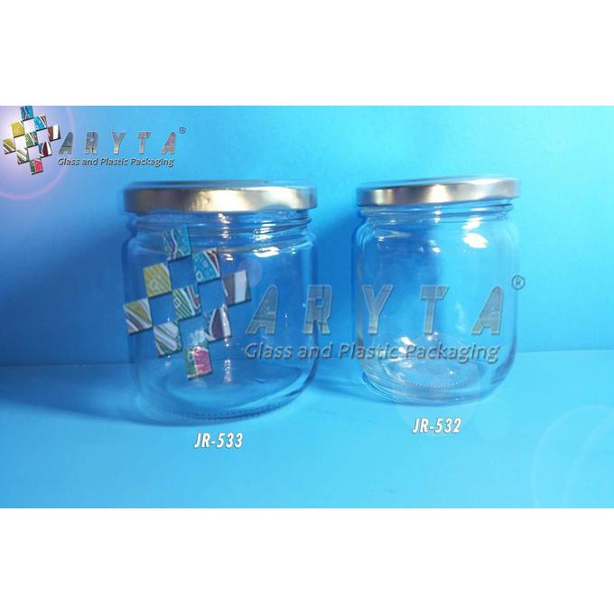 Jual JR533. JAR 330ML KACA BULAT TUTUP KALENG SILVER (NEW) | Shopee ...