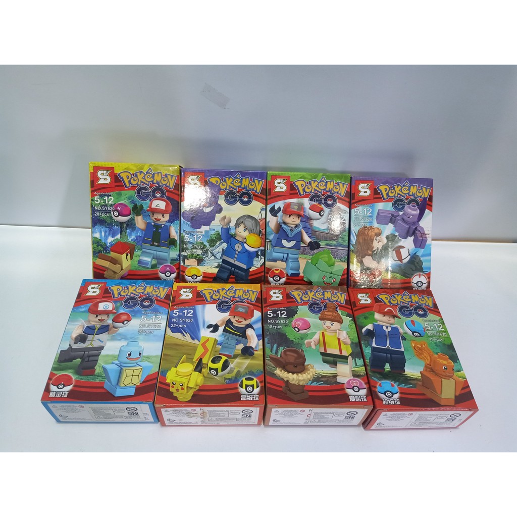 Jual Pokemon Go Figure Lego 1 Set ( 8 pcs) | Shopee Indonesia