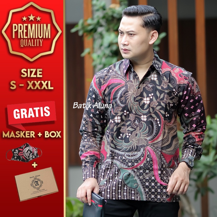 Jual BAJU KEMEJA BATIK PRIA LENGAN PANJANG BATIK ALUNA PREMIUM ATASAN ...