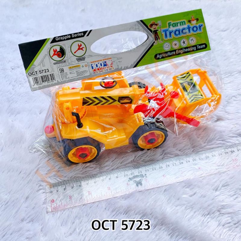 Jual MAINAN OCT 5723 FARM TRACTOR TRAKTOR TRUK TRUCK KUNING KONSTRUKSI BANGUNAN BEKO ...