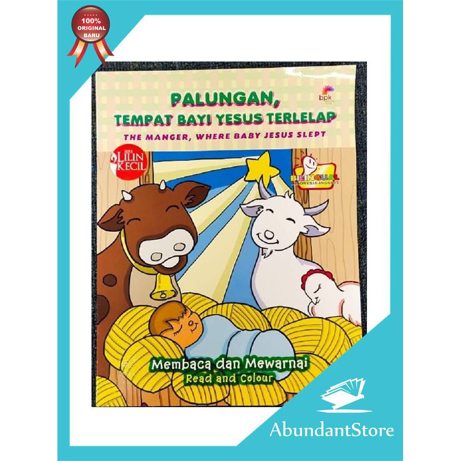 Jual Buku Anak Mewarnai Dan Membaca - Palungan Tempat Bayi Yesus ...