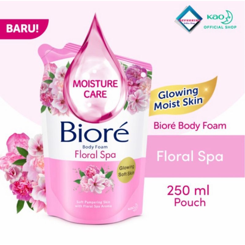 Jual Biore Beauty Body Foam Floral Spa 250 ml (Sabun Mandi Cair Isi Ulang) | Shopee Indonesia