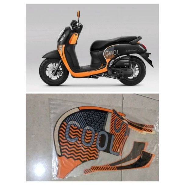 Jual STRIPING STIKER HONDA SCOOPY 2022 HITAM ORANGE ORIGINAL | Shopee ...