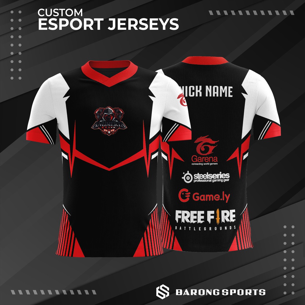 Jual Baju Jersey Gaming Esport Custom Full Printing PROMO ( bisa pakai ...