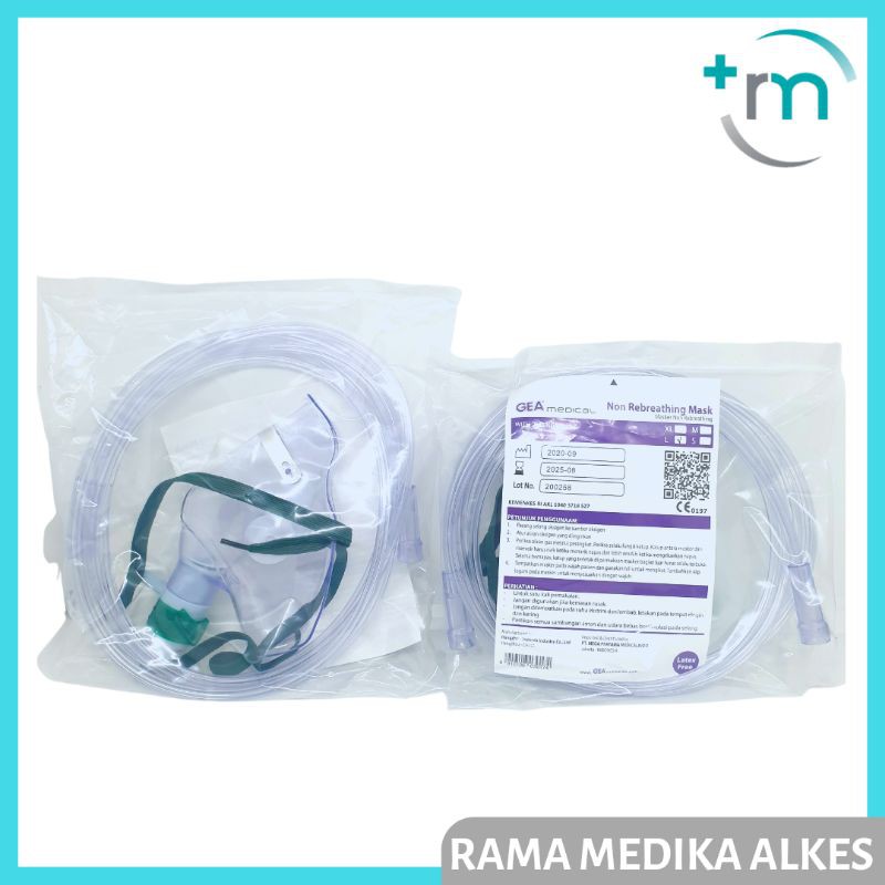 Jual Masker NRBM / NRM Dewasa & Anak | Onemed GEA | Masker Oksigen ...
