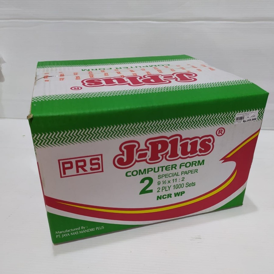 Jual CONTINUOUS FORM J-PLUS 9,5 x 11:2 2PLY RANGKAP 2 CF K2 W PRS ...